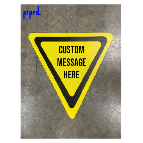 Custom Triangle Floor Sign – Pristine Products