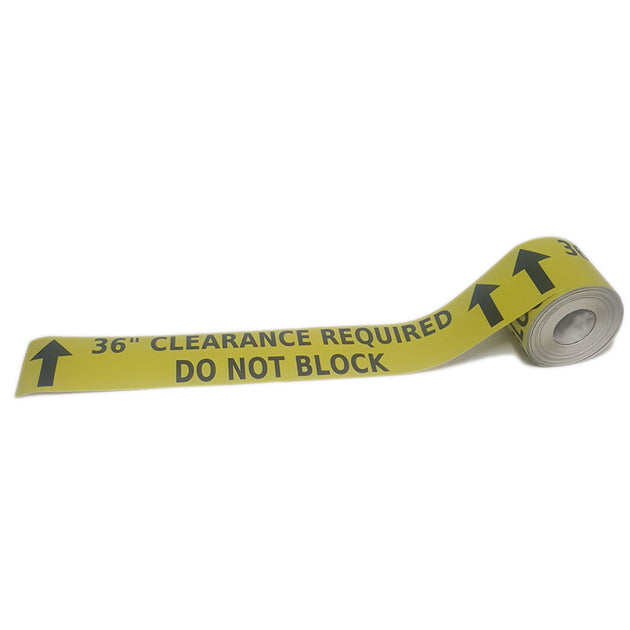 36" Clearance Required - Do Not Block Floor Tape – Pristine Products