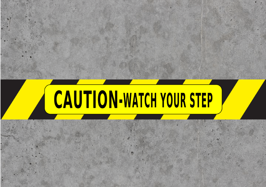 Caution Watch Your Step Floor Tape – Pristine Products