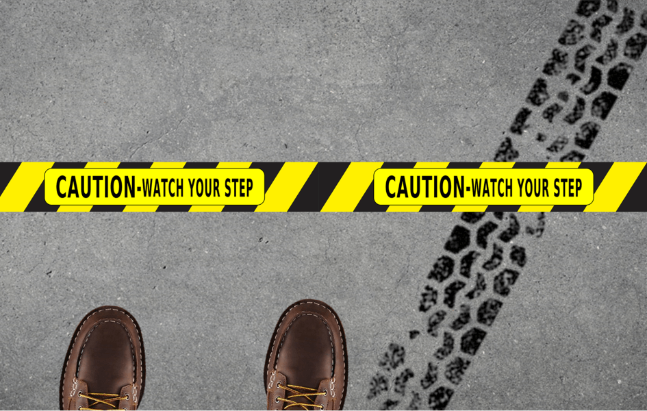 Caution Watch Your Step Floor Tape – Pristine Products