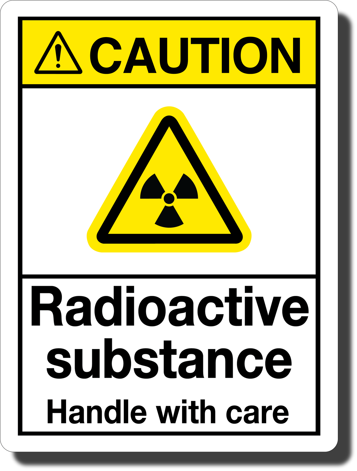Caution Radioactive Substance Aluminum Sign – Pristine Products