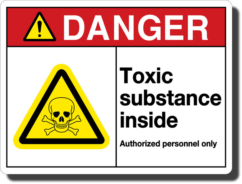 Danger Toxic Substance Aluminum Sign – Pristine Products