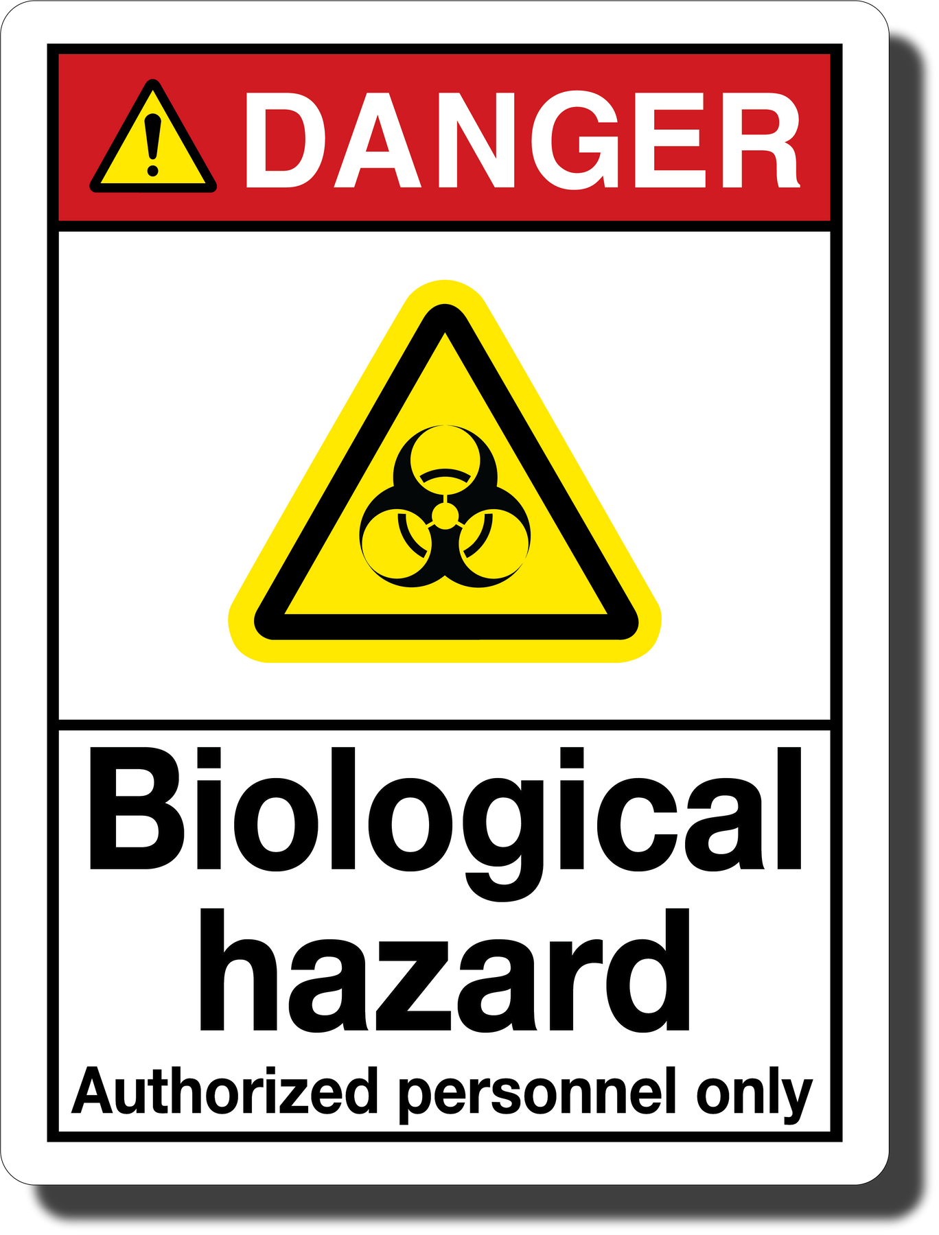 Danger Biological Hazard Aluminum Sign – Pristine Products
