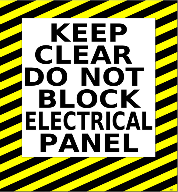 Electrical Panel Do Not Block Floor Sign – Pristine Products