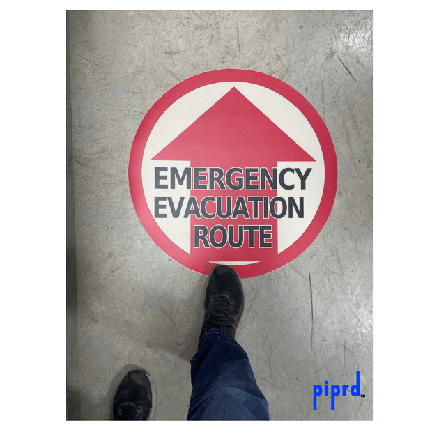 Emergency Evacuation Route Floor Sign - Mighty Line – Pristine Products
