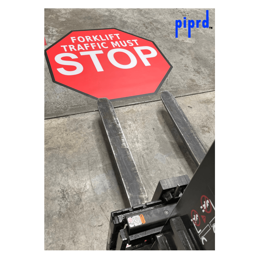 Fork Lift Traffic Must Stop Floor Sign – Pristine Products