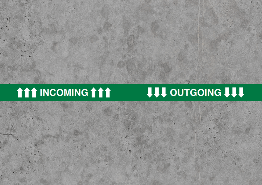 Floor Tape With Message - Incoming Outgoing – Pristine Products