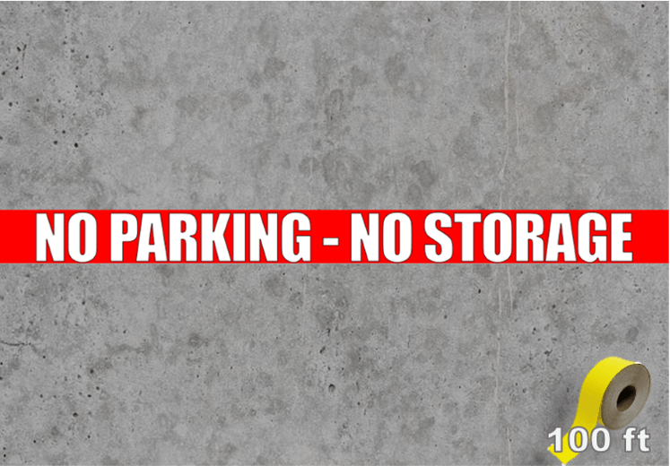 No Parking - No Storage Floor Tape with Text – Pristine Products