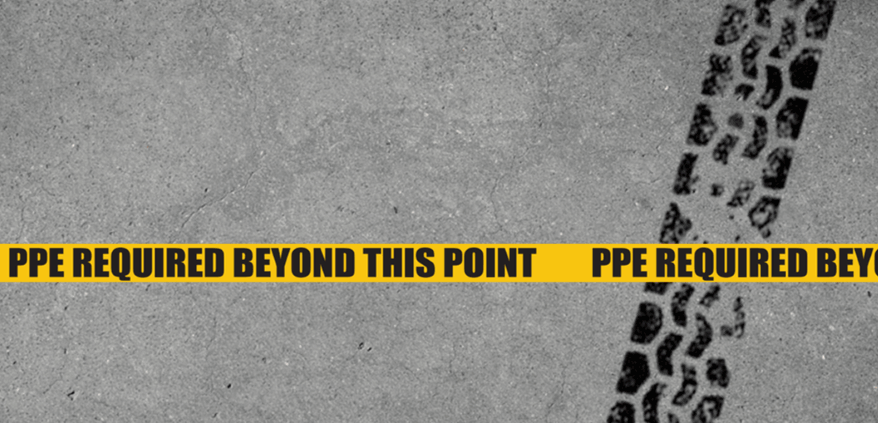 PPE Required Beyond This Point Floor Tape – Pristine Products