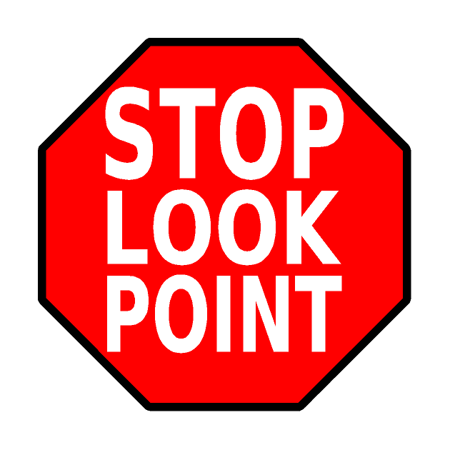 Stop Look Point Floor Stop Sign – Pristine Products