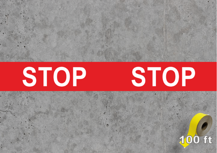 Stop Floor Tape - Floor Tape With Message – Pristine Products