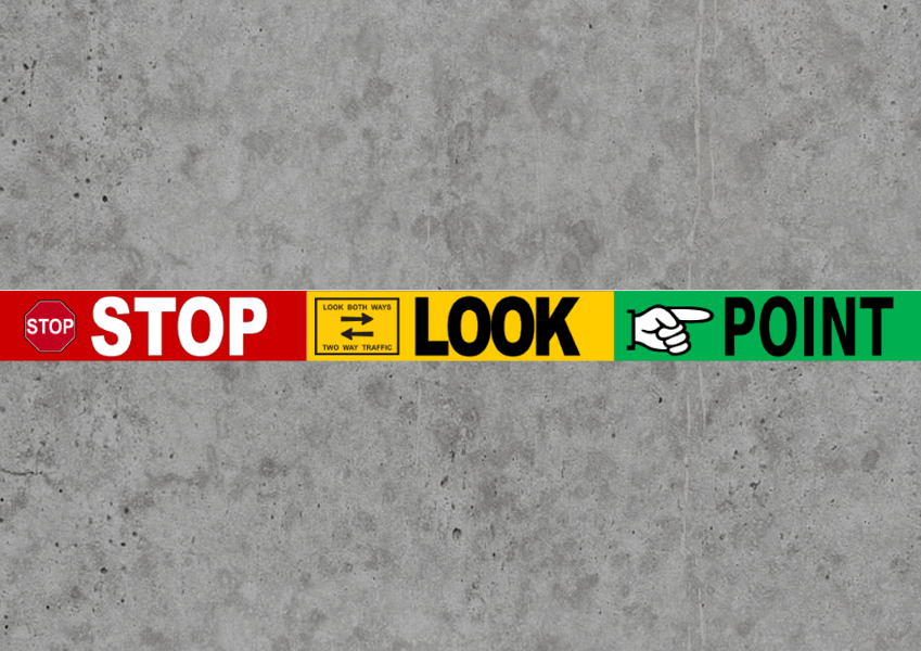 Floor Tape With Message - Stop Look Point – Pristine Products