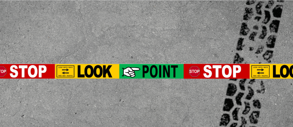 Floor Tape With Message - Stop Look Point – Pristine Products