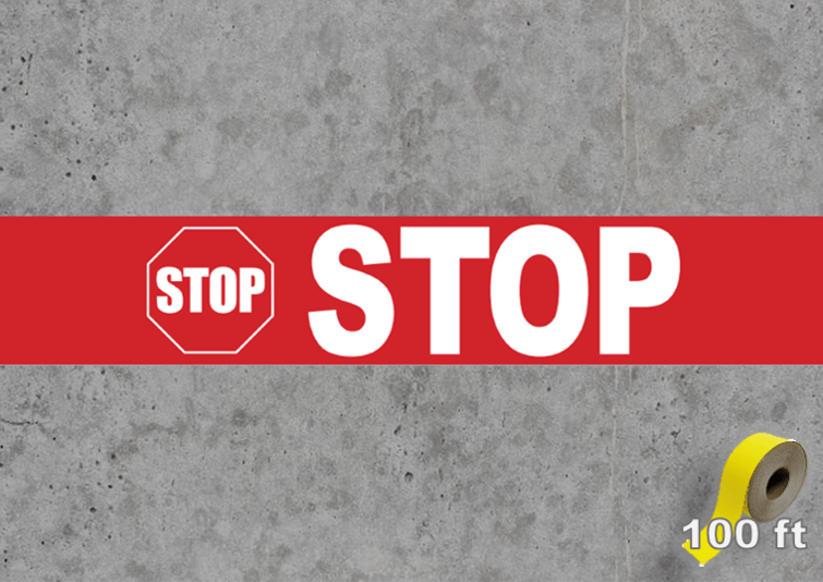 Floor Tape With Stop Message – Pristine Products