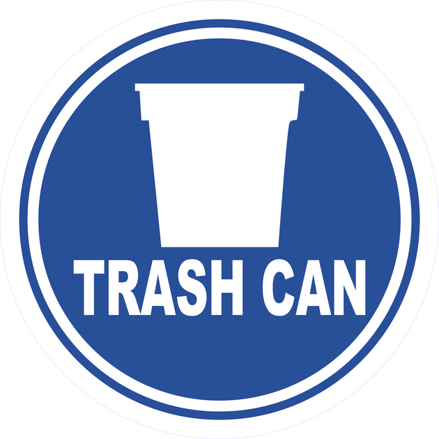 Trash Can Floor Sign 3 – Pristine Products