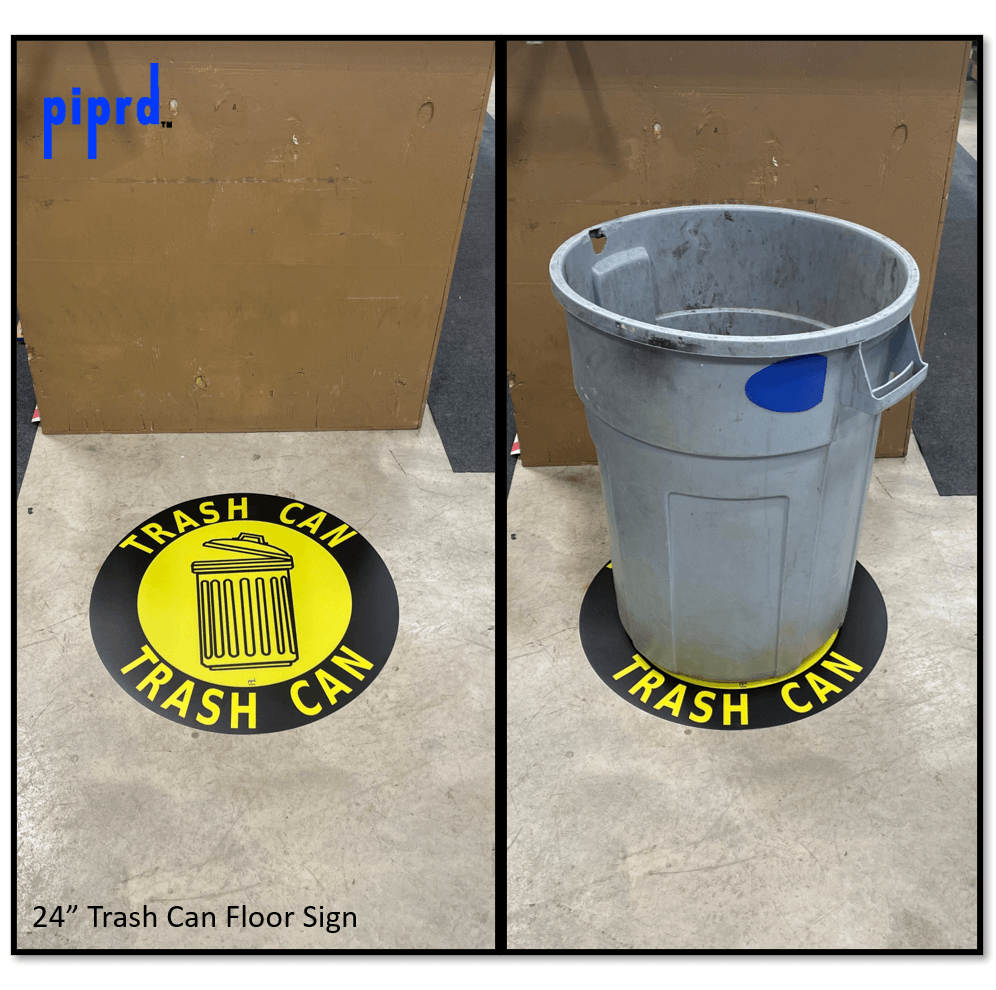 Trash Can Floor Sign 2 – Pristine Products