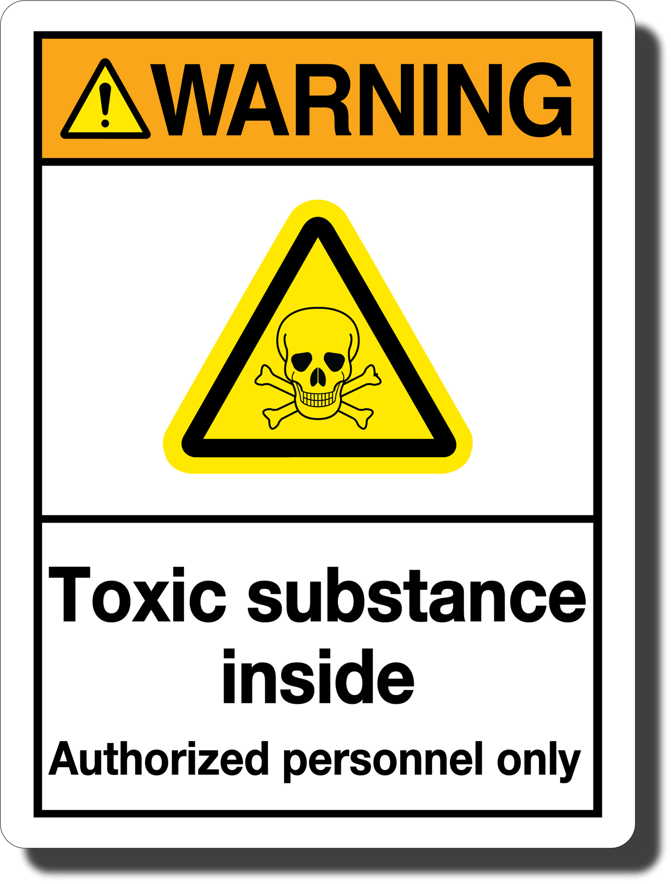 Warning Toxic Substance Inside Aluminum Sign – Pristine Products